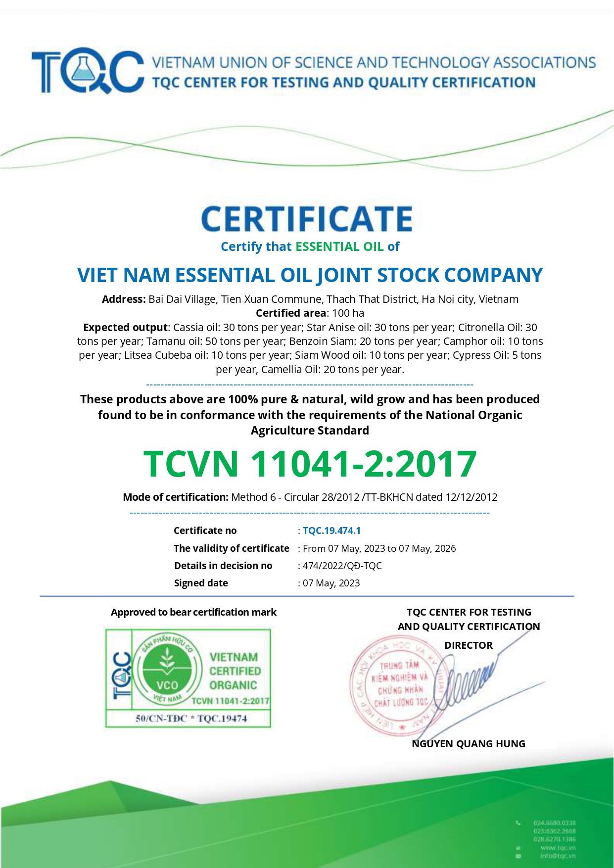 Certificate - Sticklac Vietnam